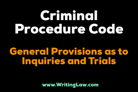 Criminal Procedure Code (CRPC) Updated and With PDF
