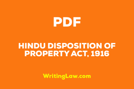 Hindu Law Bare Act PDF (Updated, Systematic, 2019)