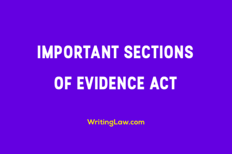 Important Sections of Indian Evidence Act