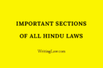 Important Sections of Hindu Laws (2021)