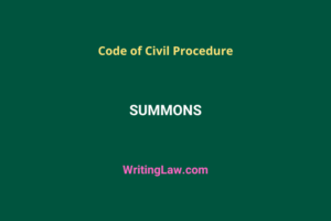 Summons and Its Methods of Service Under Civil Procedure Code