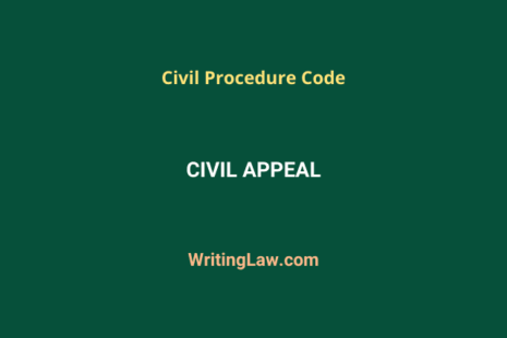 Civil Appeal as Per the Civil Procedure Code