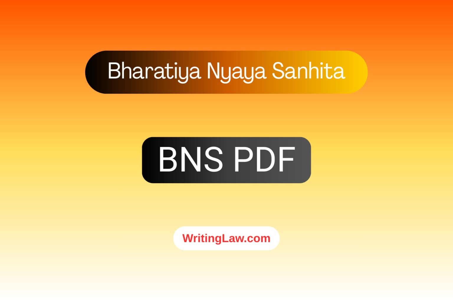 BNS Bare Act PDF (Bharatiya Nyaya Sanhita)
